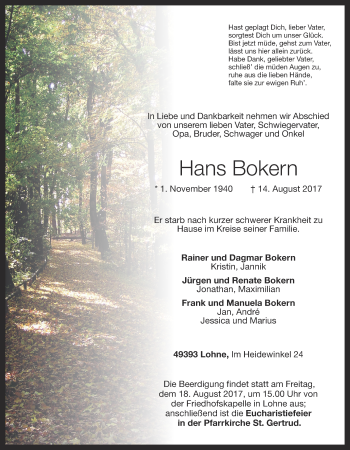 Traueranzeigen | om-trauer.de