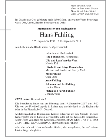 Traueranzeigen | om-trauer.de