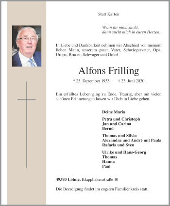 Traueranzeigen | om-trauer.de